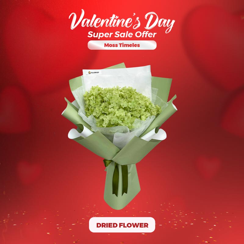 Moss Timeless Dried Flower for Valentine’s | Dried Hydrangea Bouquet ...